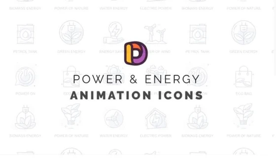 خرید و قیمت پروژه افترافکت آیکون قدرت و انرژی Power & Energy ...