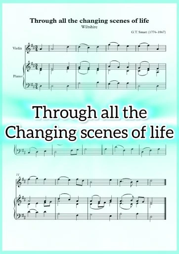 خرید و قیمت نت ویولن پیانو آهنگ Through all the changing scenes of life ...