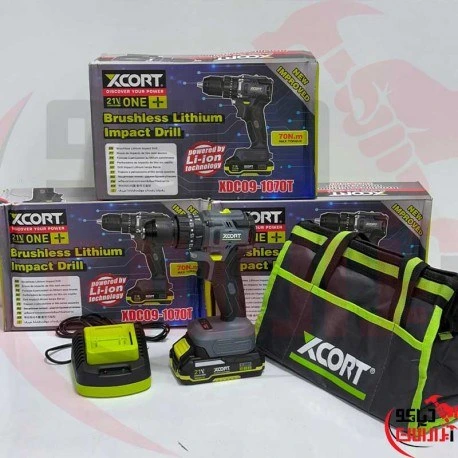 خرید و قیمت دریل شارژی 21 ولت ایکس کورت مدل XCORT xdc09-1070t | ترب