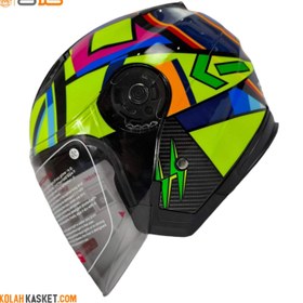 خرید و قیمت کلاه کاسکت بدون فک عینک دار فسفری DA1 | مدل 403 phosphor | ترب