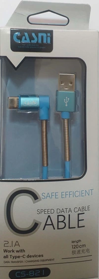 خرید و قیمت کابل تایپ سی casni مدل cs-821 محافظ فنری | ترب