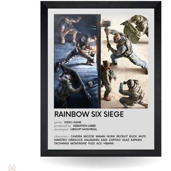 خرید و قیمت تابلو و پوستر Rainbow six Siege - مدل Infographic | ترب