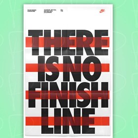 خرید و قیمت پوستر | فوتوکارت: there is no finish line | ترب