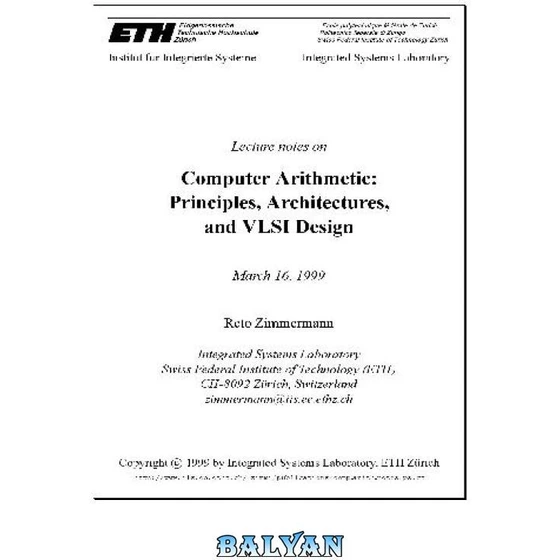 خرید و قیمت دانلود کتاب Computer Arithmeticprinciplesarchitectures