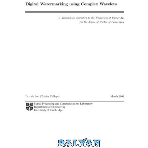 خرید و قیمت دانلود کتاب Digital Watermarking using Complex Wavelets | ترب