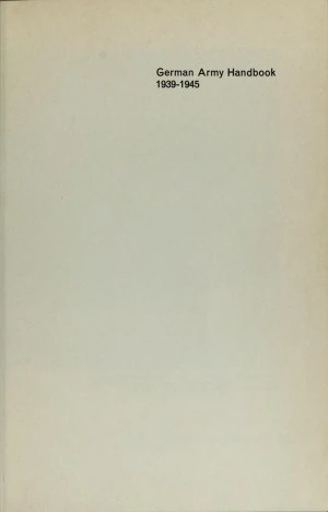 خرید و قیمت دانلود کتاب German Army handbook, 1939-1945 ( کتاب راهنمای ...