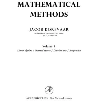 خرید و قیمت دانلود کتاب Mathematical Methods. Linear Algebra / Normed Spaces / Distributions ...