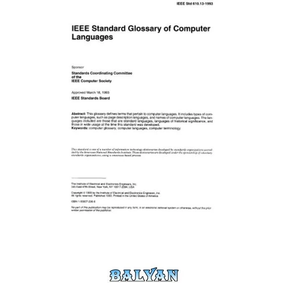 خرید و قیمت دانلود کتاب IEEE Standard Glossary of Computer Languages (Ansi) | ترب