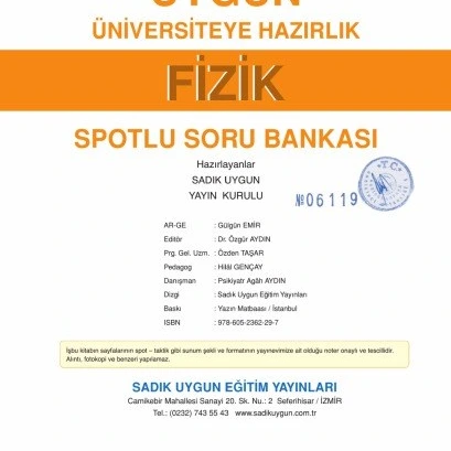 خرید و قیمت دانلود کتاب Sadık Uygun TYT Fizik Soru Bankası 2019 | ترب