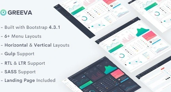 خرید و قیمت دانلود قالب مدیریت Greeva – قالب HTML داشبورد و مدیریت حرفه ای | ترب