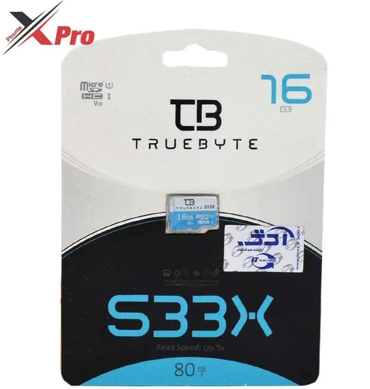 خرید و قیمت رم موبایل تروبایت (TRUE BYTE) مدل 16GB Micro SD 533X V10 80MB/S خشاب دار | ترب