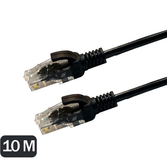خرید و قیمت کابل شبکه 10متری DETEX مدل CAT5مشکی | ترب