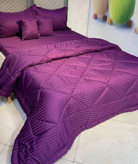 خرید و قیمت سرویس روتختی هتلی بنفش جنس نخ کتان - 1 | ترب