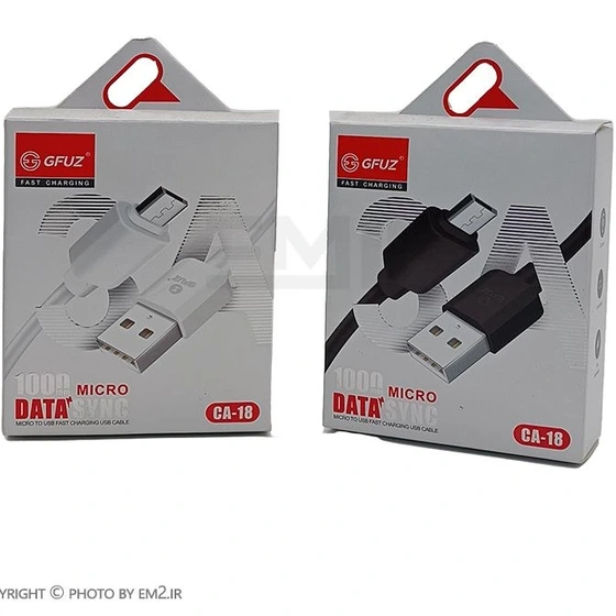 خرید و قیمت کابل گوشی MicroUSB GFUZ سیلیکونی فست شارژ مدل CA-18 | ترب