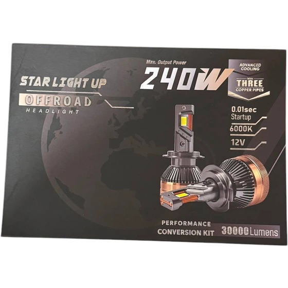 خرید و قیمت هدلایت LED استارلایت مدل M8 PRO MAX پایه H4 بسته ۲ عددی | ترب