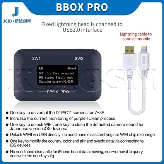 خرید و قیمت باکس مشکی جی سی پرو JC B BOX Pro مناسب گوشی های آیفون 5S تا ...