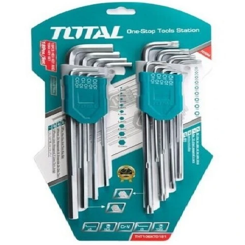 خرید و قیمت ست آچار آلن وستاره ای بلند18 عددی توتال مدل Total ...