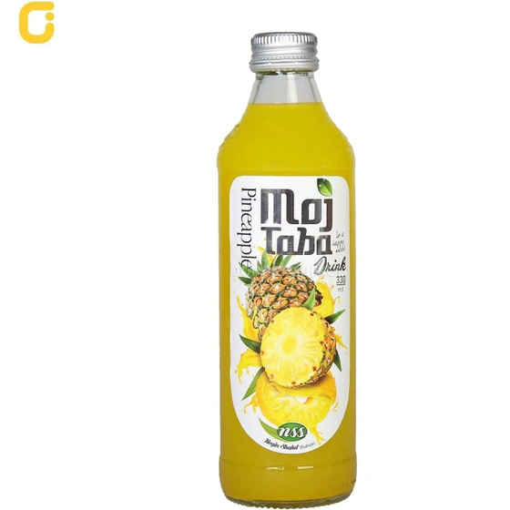خرید و قیمت آبمیوه آناناس مجتبی مدل شیشه ای حجم 330 میلی لیتری 12 عدد ترب