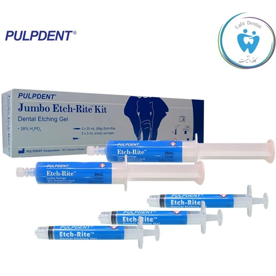 خرید و قیمت اسید اچ جامبو بزرگ پالپ دنت 38%- PULPDENT Jumbo Etch Rite kit | ترب