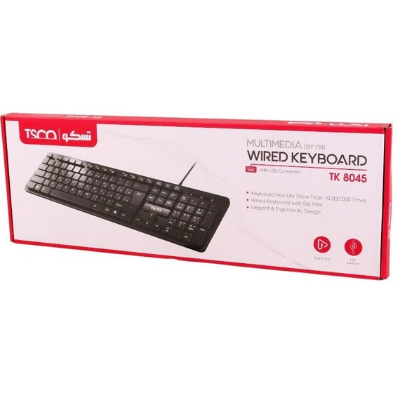 خرید و قیمت کیبورد سیم دار تسکو (TSCO) مدل TK 8045 | ترب