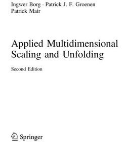 خرید و قیمت دانلود کتاب Applied Multidimensional Scaling and Unfolding ویرایش 2 | ترب