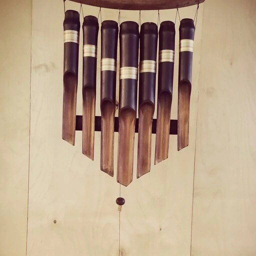 خرید و قیمت بادزنگ (بامبو) مدل صلیب - آویز چوبی - زنگ باد | ترب