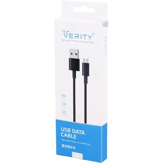 خرید و قیمت کابل میکرو یو اس بی فست شارژ Verity CB 3150 A-B 1m | ترب