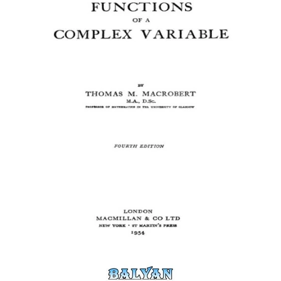 خرید و قیمت دانلود کتاب Functions Of A Complex Variable ترب