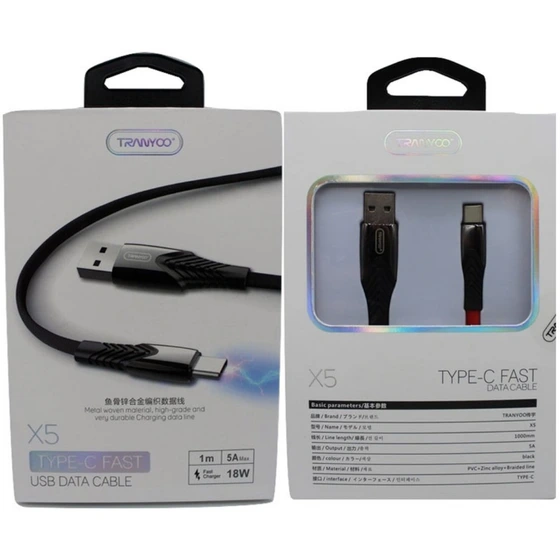خرید و قیمت کابل تایپ سی TRANYOO x5 | ترب