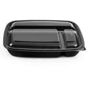 خرید و قیمت ظرف یکبار مصرف طب پلاستیک مدل سه خانه کبابی ۱۲۰ عددی | ترب