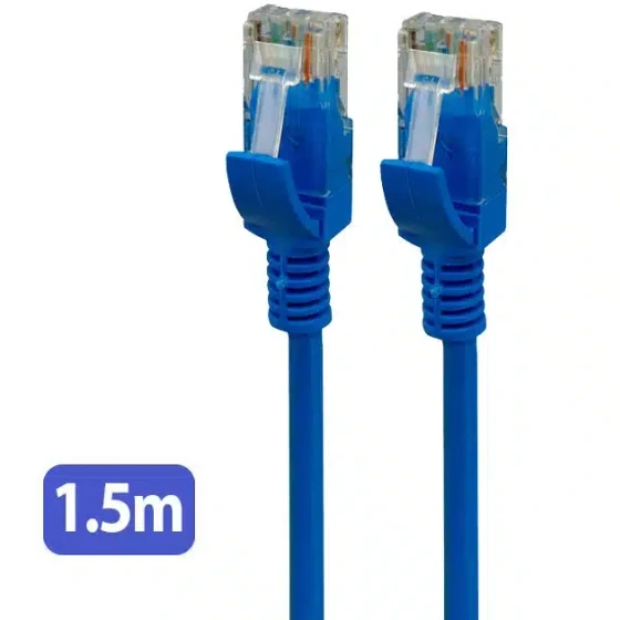 خرید و قیمت کابل شبکه 1.5 متری ENZO مدل CAT5 آبی | ترب