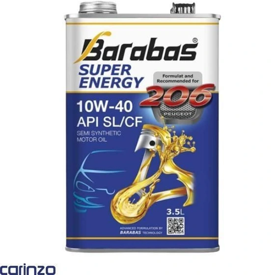 خرید و قیمت روغن موتور باراباس مدل 10W-40 SL 206 حجم 3.5 لیتر | ترب