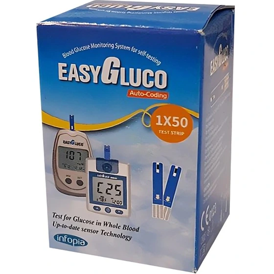 خرید و قیمت نوار تست قند خون50عددی ایزی گلوکو Easy Gluco Easy Gluco ...