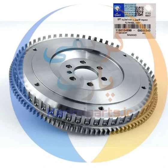 خرید و قیمت مجموعه فلایویل و دنده استارت EF7 ایساکو | مناسب سمند و دنا موتور EF7 TC/NA | ترب