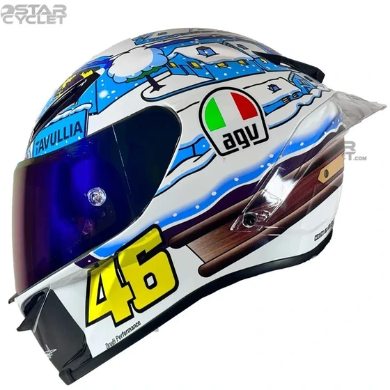 خرید و قیمت کلاه کاسکت فک ثابت طرح AGV مدل SNOWY ا AGV SNOWY | ترب