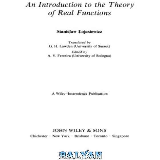 خرید و قیمت دانلود کتاب An Introduction To The Theory Of Real Functions