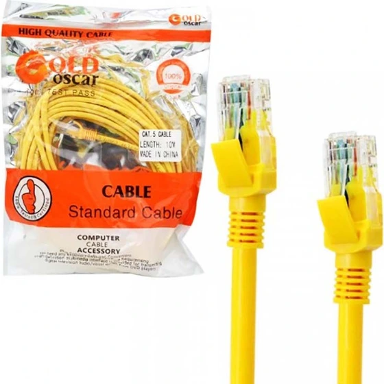 خرید و قیمت کابل 10 متری شبکه CAT5 اسکار Oscar | ترب