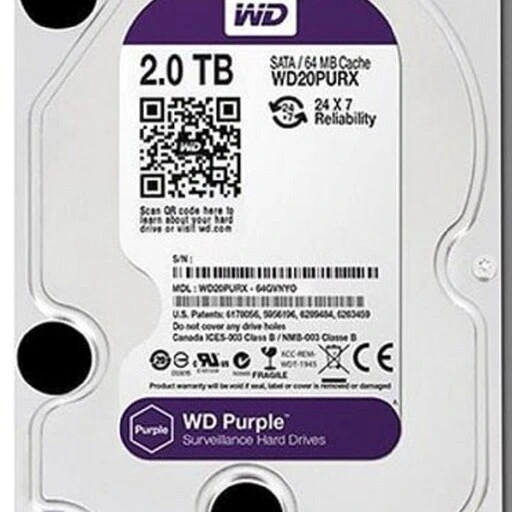 خرید و قیمت هارد دوربین مداربسته وسترن دیجیتال 2TB مدل WD20PURX | ترب