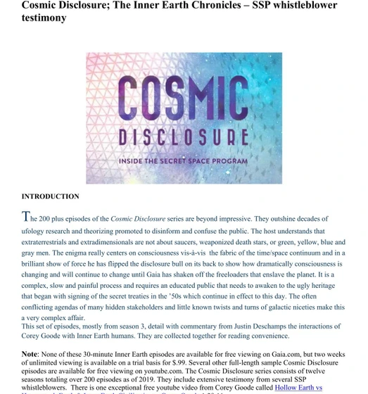 خرید و قیمت دانلود کتاب Cosmic Disclosure; Inner Earth Chronicles | ترب