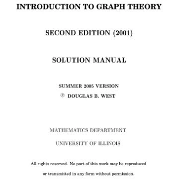 خرید و قیمت دانلود کتاب Introduction to graph theory 2ed. 2001 Solution ...