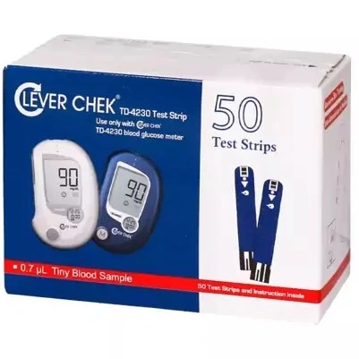 خرید و قیمت نوار تست قند خون کلور چک Clever Chek بسته 50 عددی | ترب