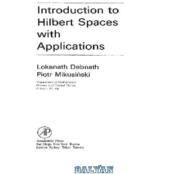خرید و قیمت دانلود کتاب Introduction to Hilbert Spaces with Applications | ترب