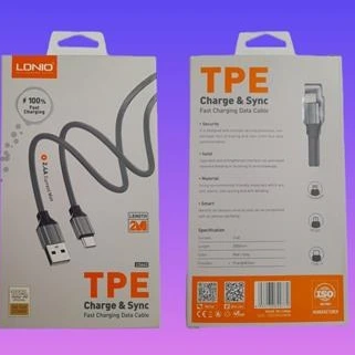 خرید و قیمت کابل 2متری LDNIO LS442 مدل آیفونی اورجینال | ترب