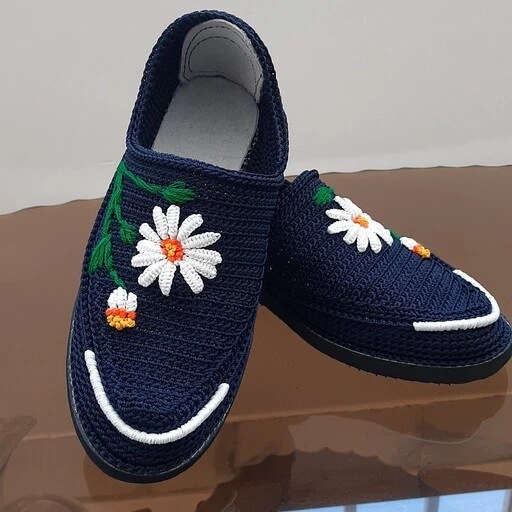 خرید و قیمت گیوه دستبافت زنانه گلدوزی شده کد 21 ، سوغات کرمانشاه | ترب