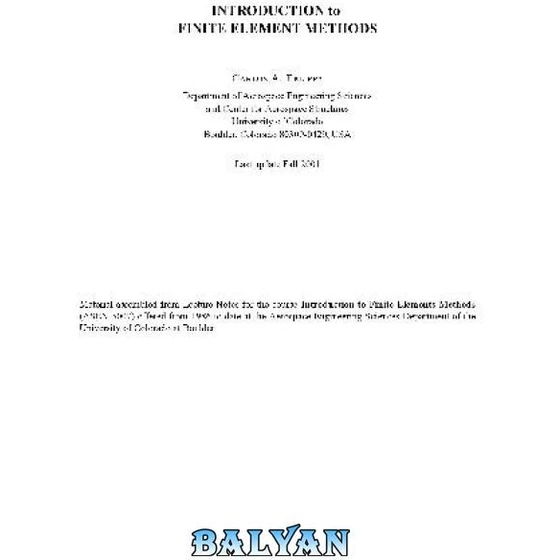 خرید و قیمت دانلود کتاب Introduction To Finite Element Methods ترب