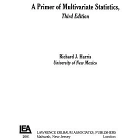 خرید و قیمت دانلود کتاب A Primer of Multivariate Statistics ویرایش 3 | ترب