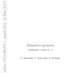 خرید و قیمت دانلود کتاب Alexandrov geometry, preliminary version no.1 ...