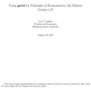 خرید و قیمت دانلود کتاب Using gretl for Principles of Econometrics | ترب