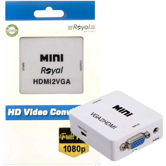 خرید و قیمت تبدیل VGAبه HDMI پکدار ROYAL | ترب
