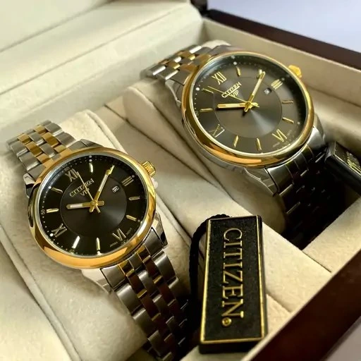 خرید و قیمت ساعت ست سیتیزن وی آی پیCitizen vip رنگ صفحه مشکی تقویم دار ...